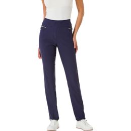 Damen Schlupfhose mit Zierrei&szlig;verschluss marine Gr&ouml;&szlig;e 36