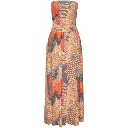 Buffalo Maxikleid mehrfarbig Gr. 34 für Damen. Mit ohne Ausschnitt. Figurbetont. Nachhaltig.