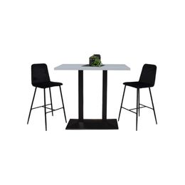58 aufm Kessel TRESENTISCH Electra 120x70x106 schwarz matt/aqua matt lack | Gr.: onesize
