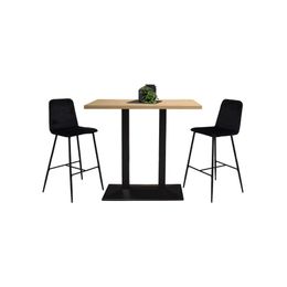 58 aufm Kessel TRESENTISCH Electra 120x70x106 schwarz matt/asteiche | Gr.: onesize