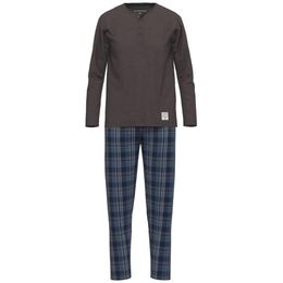 Tom Tailor Pyjama Rhodos in braun-mittel-Karo | Gr.: M Tall