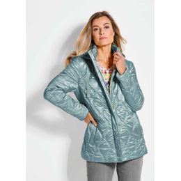 GOLDNER Steppjacke Herbstjacke Damen mit welliger Steppung im sportlichen Look in graugrün | Gr.: 42