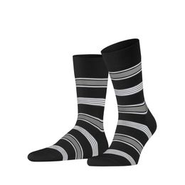 Falke Socken Marina Stripe in Black | Gr.: 45/46