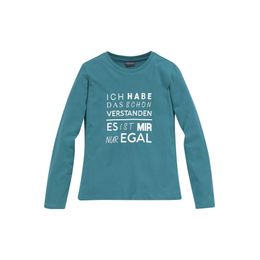 Kidsworld Langarmshirt in petrol | Gr.: 140/146