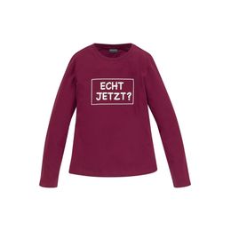 Kidsworld Langarmshirt in bordeaux | Gr.: 140/146