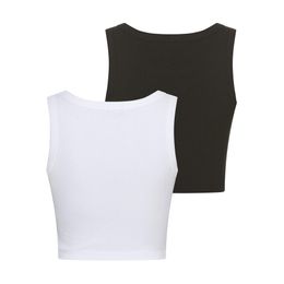 Laura Scott Crop-Top in weiss/schwarz | Gr.: 44-46
