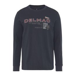 Delmao Langarmshirt in dunkelblau | Gr.: M