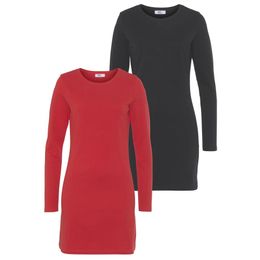 Flashlights Jerseykleid in schwarz, rot | Gr.: 44