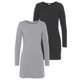 Flashlights Jerseykleid in schwarz, grau melange | Gr.: 38