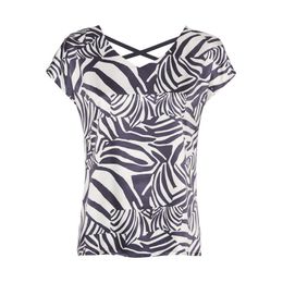 Laura Scott Shirtbluse in weiß-navy-animal | Gr.: 42