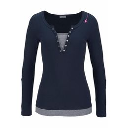 Kangaroos 2-in-1-Shirt in marine-wei&szlig; | Gr.: 32/34