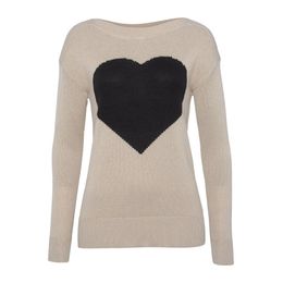 Laura Scott Strickpullover in beige-schwarz | Gr.: 34