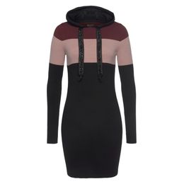 Laura Scott Strickkleid in schwarz-bordeaux-gestreift | Gr.: 38