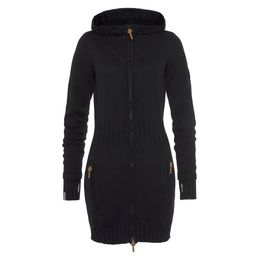 Kangaroos Kapuzenstrickjacke in schwarz | Gr.: 40-42