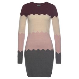 Laura Scott Strickkleid in bordeaux-rosa-gemustert | Gr.: 38