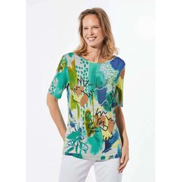 GOLDNER Shirt Shirt mit U-Boot-Ausschnitt in bunt / gemustert | Gr.: 38
