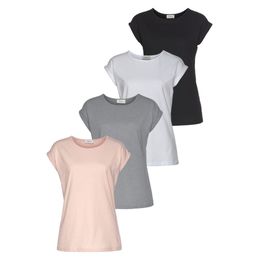 Boysen's BOYSENS T-Shirt in grau, rose, wei&szlig;, schwarz | Gr.: 46
