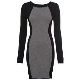Melrose Strickkleid in schwarz-grau | Gr.: 36