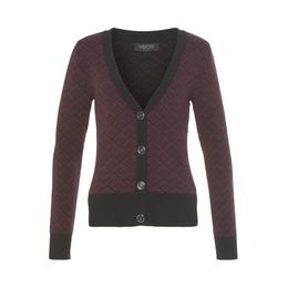 Melrose Strickjacke in schwarz-bordeaux | Gr.: 34