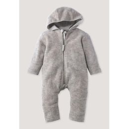 hessnatur Wollfleece Overall in greige | Gr.: 74/80