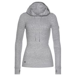 Kangaroos Kapuzenpullover in grau-wollwei&szlig;-melange | Gr.: 40-42