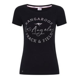 Kangaroos Print-Shirt in schwarz | Gr.: 32/34