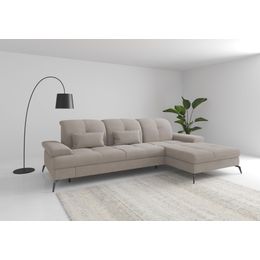 Sit & More Ecksofa SIT & MORE, B:279cm H:90cm T:185cmelefant, 100% Polyester, Wohnzimmer, Sofas, "Amica, L-Form, inkl. Sitztiefenverstellung &