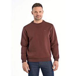 Sweatshirt Bison "Bison Sweatshirt", Herren, Gr. L, rot (dk bordeaux), Obermaterial: 83% Baumwolle, 14% Polyester, 3% Elasthan, bequem, Sweatshirts Sweatshirt