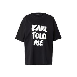 K by KARL LAGERFELD Karl Lagerfeld T-Shirt 'Karl Told Me' Damen Gr&ouml;&szlig;e XL schwarz / wei&szlig;