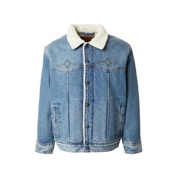 Levi's LEVI'S Jacke 'Western Sherpa Trucker Jacket' Herren Gr&ouml;&szlig;e L blue denim / naturwei&szlig;