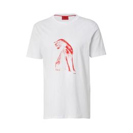 Hugo T-Shirt 'Didug' Herren Gr&ouml;&szlig;e S rot / wei&szlig;