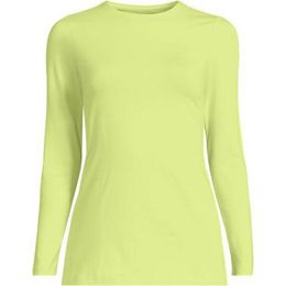 LANDS' END Shirt aus Baumwolle/Modal-Mix mit Rundausschnitt, Damen,  Gr&uuml;n, Elasthan/Baumwolle Modal, by Lands' End