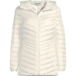 LANDS' END Daunenjacke WANDERWEIGHT Verstaubar Ultraleicht mit Kapuze, Damen,  Wei&szlig;, Nylon/Daunen, by Lands' End