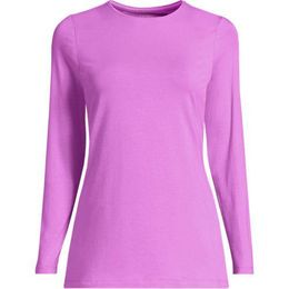 LANDS' END Shirt aus Baumwolle/Modal-Mix mit Rundausschnitt, Damen,  Pink, Elasthan/Baumwolle Modal, by Lands' End