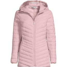 LANDS' END Daunenjacke WANDERWEIGHT Verstaubar Ultraleicht mit Kapuze, Damen,  Pink, Nylon/Daunen, by Lands' End