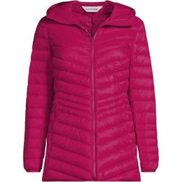 LANDS' END Daunenjacke WANDERWEIGHT Verstaubar Ultraleicht mit Kapuze, Damen,  Pink, Nylon/Daunen, by Lands' End