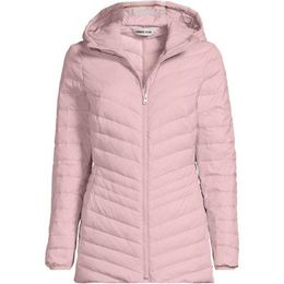 LANDS' END Daunenjacke WANDERWEIGHT Verstaubar Ultraleicht mit Kapuze, Damen,  Pink, Nylon/Daunen, by Lands' End