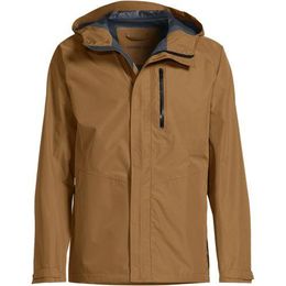 LANDS' END Verstaubare wasserdichte Regenjacke, Herren,  Beige, Polyester, by Lands' End