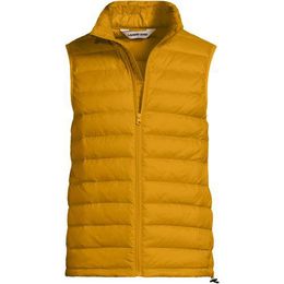 LANDS' END Ultraleichte verstaubare Wanderweight-Daunenweste, Herren,  Gelb, Polyester/Nylon/Daunen, by Lands' End