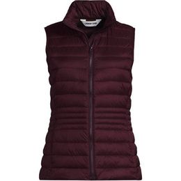 LANDS' END Daunenweste WANDERWEIGHT Verstaubar Ultraleicht, Damen,  Rot, Nylon, by Lands' End