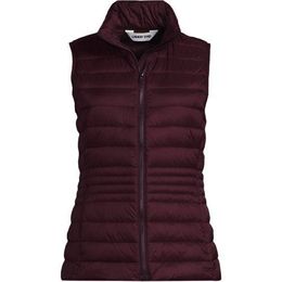 LANDS' END Daunenweste WANDERWEIGHT Verstaubar Ultraleicht, Damen,  Rot, Nylon, by Lands' End