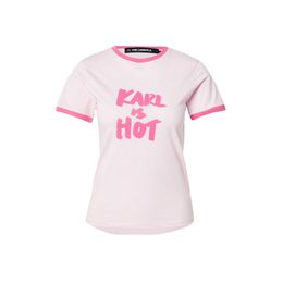 K by KARL LAGERFELD Karl Lagerfeld T-Shirt 'KARL IS HOT' Damen Gr&ouml;&szlig;e L pink / ros&eacute;