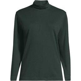 LANDS' END Baumwoll-Stehkragenshirt, Damen,  Gr&uuml;n, Baumwolle, by Lands' End