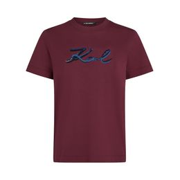K by KARL LAGERFELD Karl Lagerfeld T-Shirt Damen Gr&ouml;&szlig;e XL blau / bordeaux