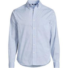 LANDS' END Ultimativ-Hemd, Tailored Fit, Herren,  Blau, Elasthan/Baumwoll-Mischung/Polyester-Mischung, by Lands' End