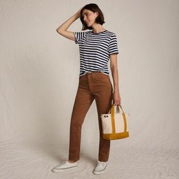 LANDS' END Straight Fit Cordhose Mid Waist, Damen,  Braun, Baumwoll-Mischung, by Lands' End