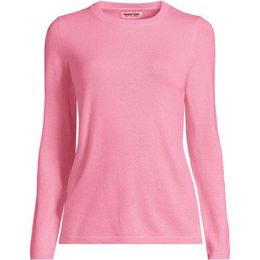 LANDS' END Kaschmir-Pullover mit rundem Ausschnitt, Damen,  Pink, Kaschmir, by Lands' End