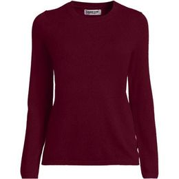 LANDS' END Kaschmir-Pullover mit rundem Ausschnitt, Damen,  Rot, Kaschmir, by Lands' End