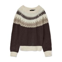 V&eacute;ro Moda VERO MODA Pullover 'VMSIMONE' Damen Gr&ouml;&szlig;e S beige / sand / schoko