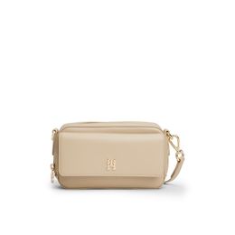 Tommy Hilfiger Mini Bag »TH ICON CAMERA BAG«, Damen Umhängetasche, Schultertasche mit TH-Logoemblem natur
